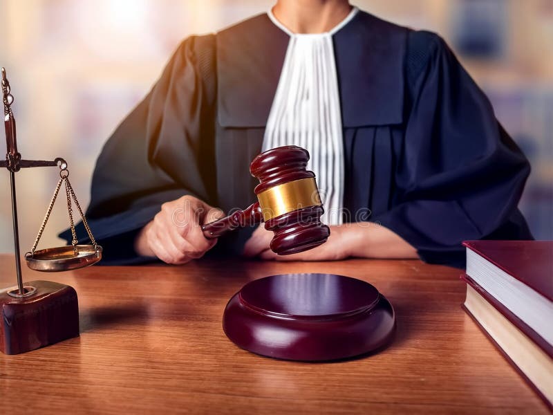 A Close-up of a Judge Delivering a Judgement - Ai Generated Stock Image ...
