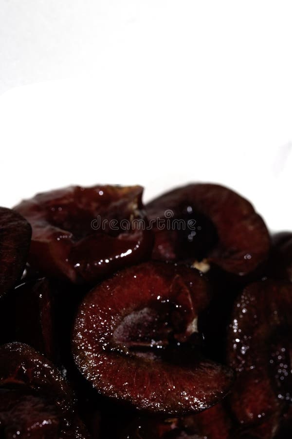 Close Up of Juicy Chopped Cherry Fruits Stock Image - Image of cherries ...