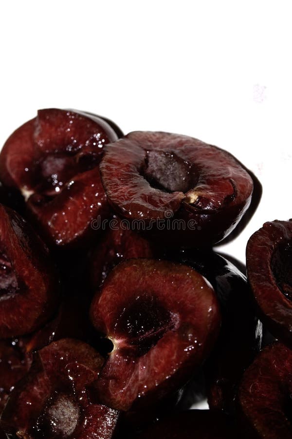 Close Up of Juicy Chopped Cherry Fruits Stock Photo - Image of fruit ...