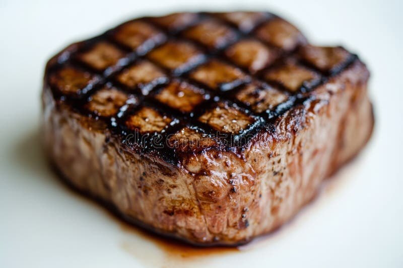 Close-up Juicy Grilled Steak Focus on Texture and Grill Marks. Artificial Intelligence Image ...