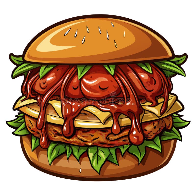 Close-Up of a Juicy Pulled Pork Sandwich Drizzled with Barbecue Sauce ...