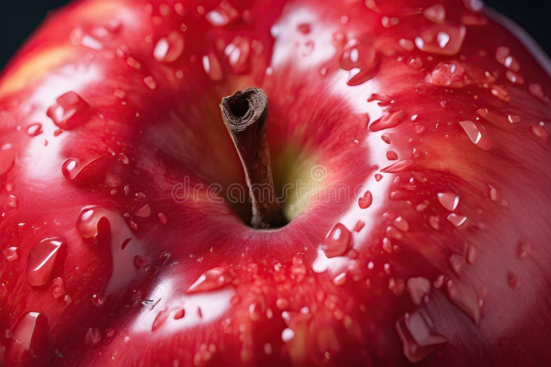 Close Up of a Juicy Red Apple Stock Illustration - Illustration of ...
