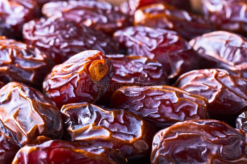 Close-up of Juicy Ripe Dates Stock Photo - Image of food, closeup ...