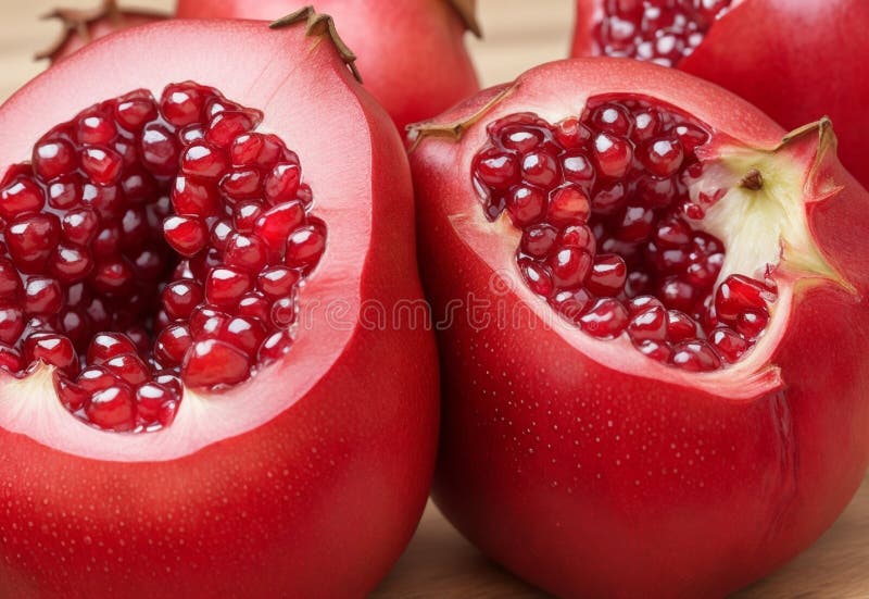 A Close-up of a Juicy, Ripe Pomegranate, Its Ruby-red Seeds Bursting ...