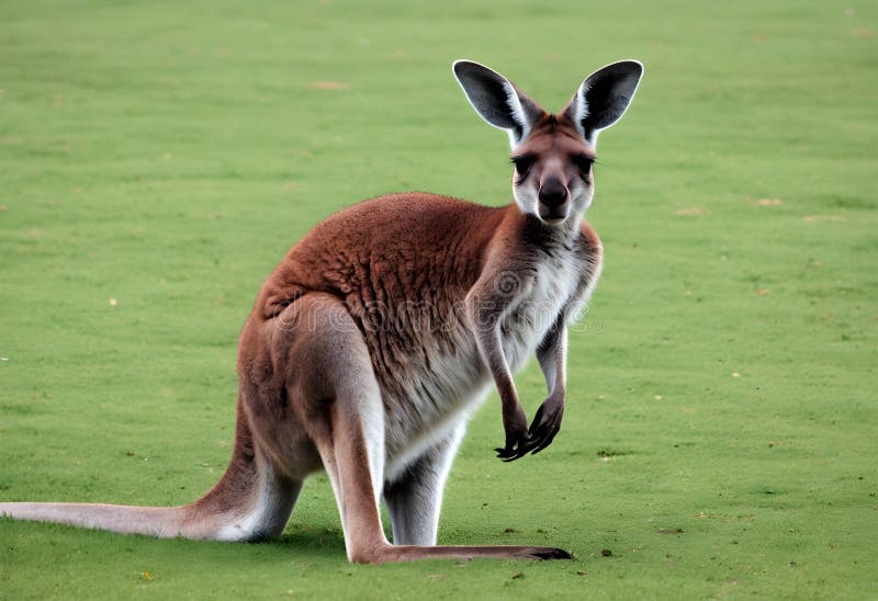 A close up of a Kangaroo stock illustration. Illustration of grass ...