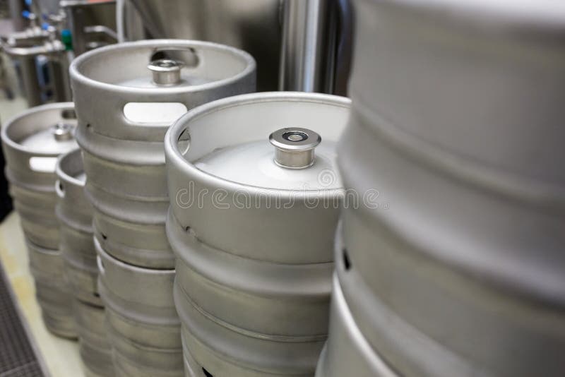Close-up of keg stock image. Image of metallic, factory - 77695241