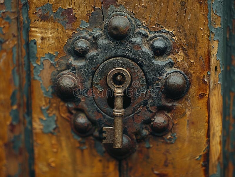 Close-up of a Key Entering a Lock Stock Image - Image of password, lock ...