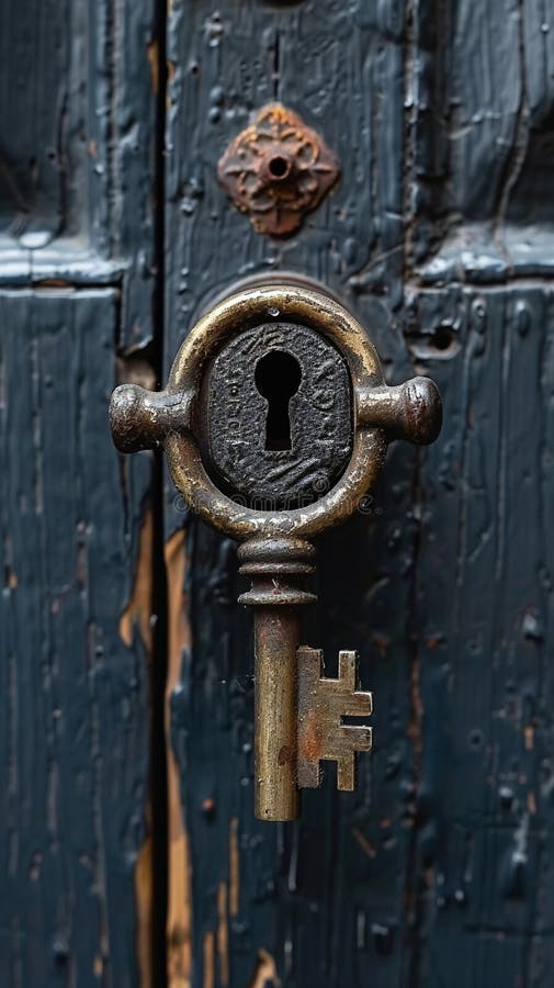 Close-up of Key Entering Lock Stock Image - Image of quarter, source ...