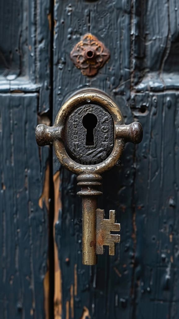 Close-up of Key Entering Lock Stock Image - Image of quarter, source ...