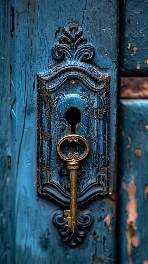 Close-up of Key Entering Lock Stock Image - Image of source, insert ...