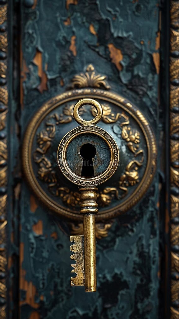 Close-up of Key Entering Lock Stock Image - Image of protege, keynote ...