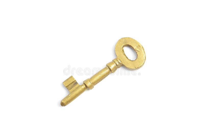 Close Up of Key Isolated on White Stock Photo - Image of growth ...