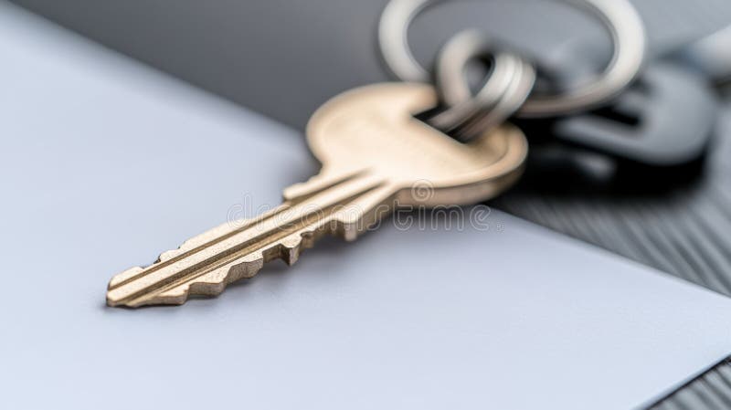 A Close Up of a Key Sitting on Top of Some Paper, AI Stock Photo ...