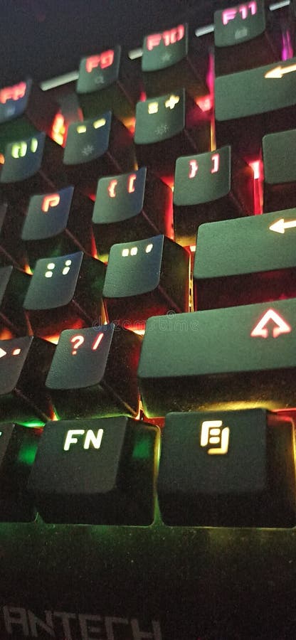 Close-up Keyboard Full of RGB Colors Stock Image - Image of screenshot ...