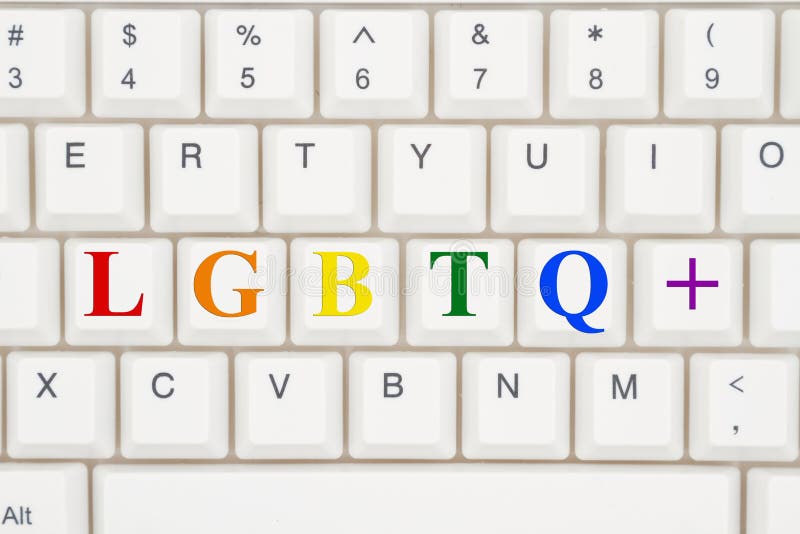 A Close-up of a Keyboard with Highlighted Text LGBTQ+ Stock Image ...