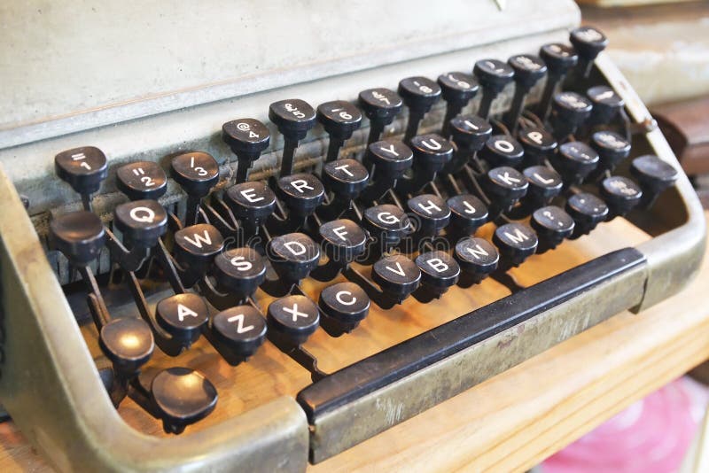 Close Up Keyboard of Old Typewriter Stock Photo - Image of macro ...