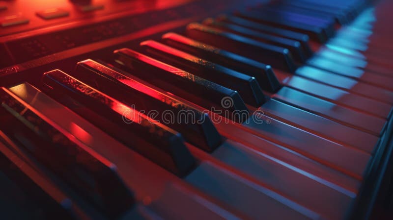 A Close Up of a Keyboard with a Red Light. Perfect for Technology ...