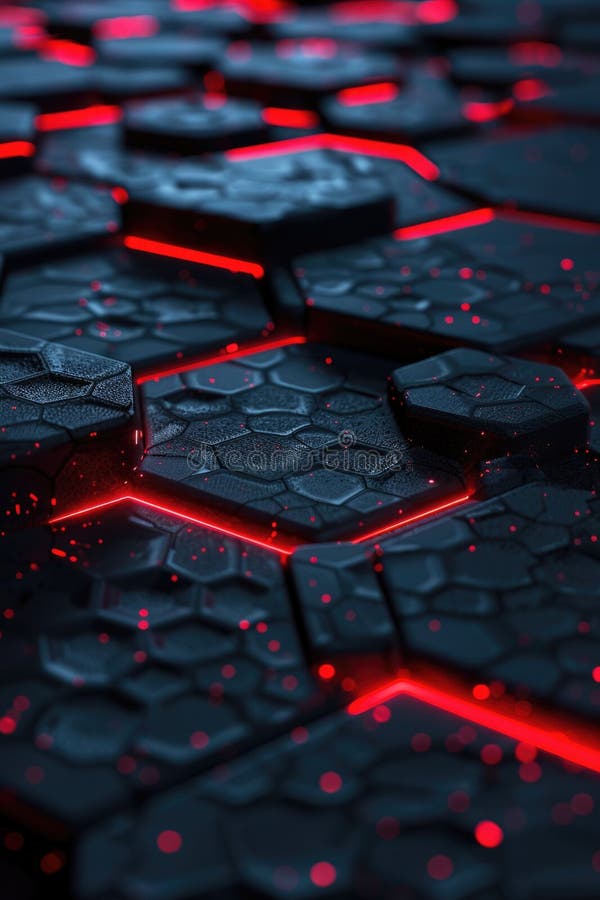 Close-up of Keyboard with Red Lights Stock Image - Image of ...