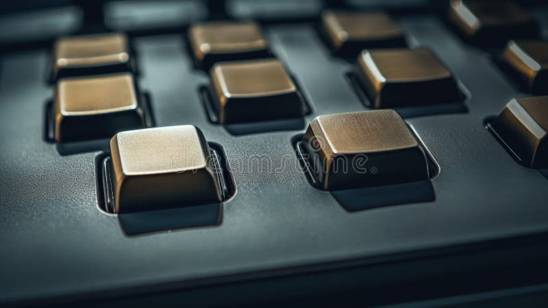 A Close Up of a Keyboard with Several Keys, AI Stock Illustration ...