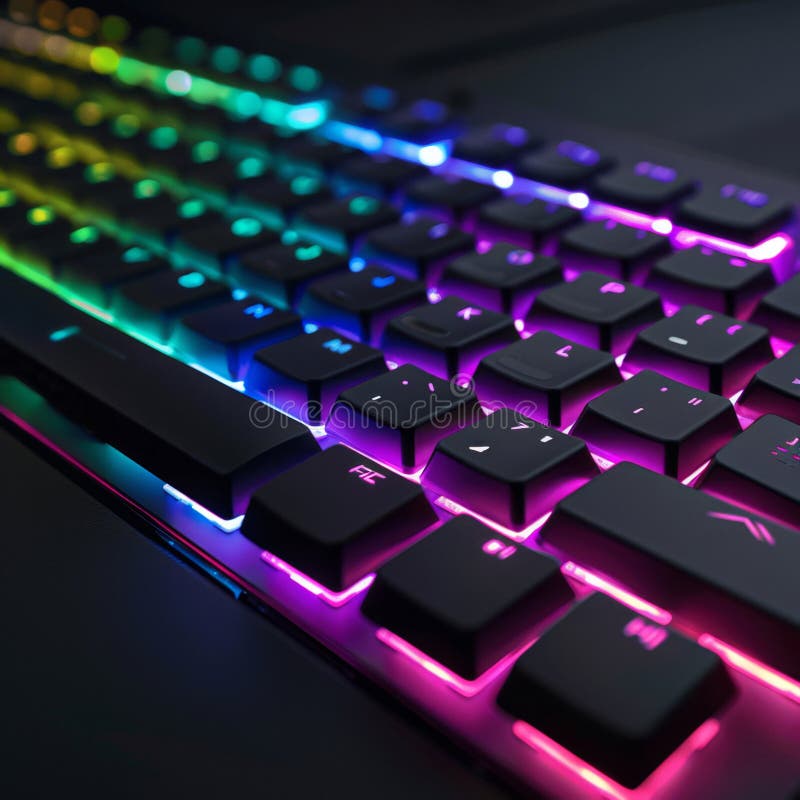 Close Up of Keyboard, on a Table, Desk. Stock Photo - Image of computer ...