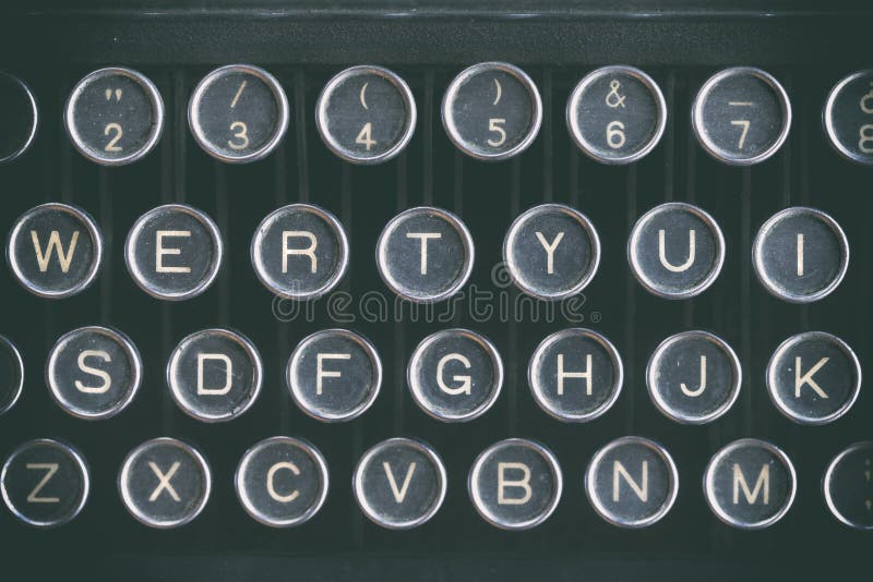 Close-up Keyboard of Typing Machine Stock Photo - Image of typewriter ...