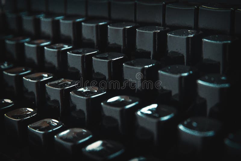 Close-up of the Keyboard of a Vintage Typewriter Old Black Stock Image ...