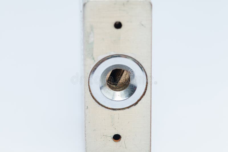 Keyhole on pad lock stock image. Image of close, metallic - 106525943