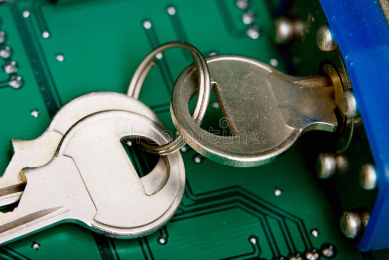 Close up keys and lock stock photo. Image of lock, macro - 8524428