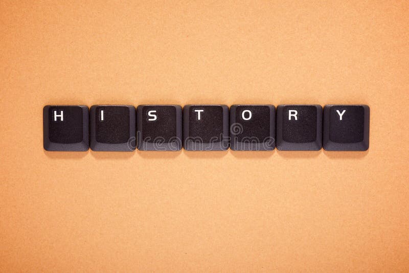 Close-up of the Keys of an Old Keyboard Creating History Word Stock ...