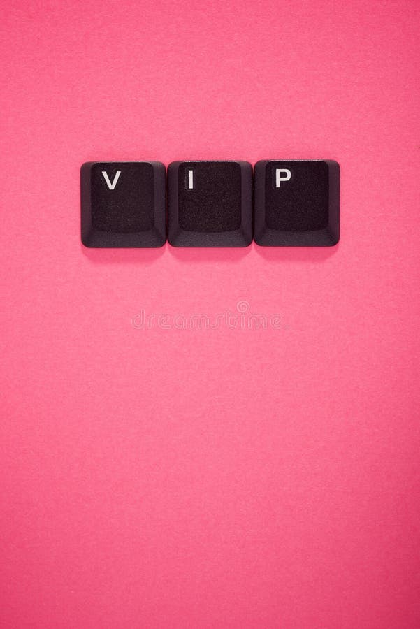 Close-up of the Keys of an Old Keyboard Creating Vip Word Stock Photo ...