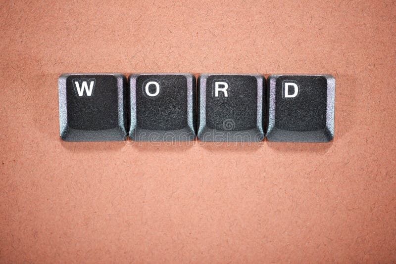 Close-up of the Keys of an Old Keyboard Creating Word Stock Photo ...