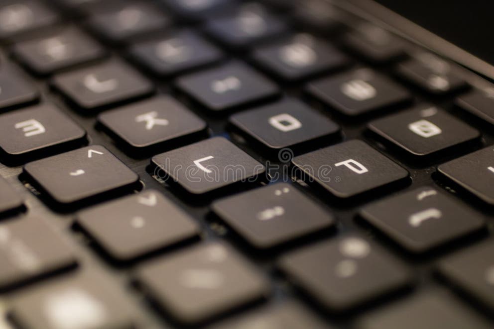Close Up of the Keys on a QWERTY Keyboard Stock Image - Image of ...