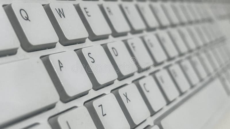 Close-up of the Keys of a White Wireless Keyboard Stock Photo - Image ...