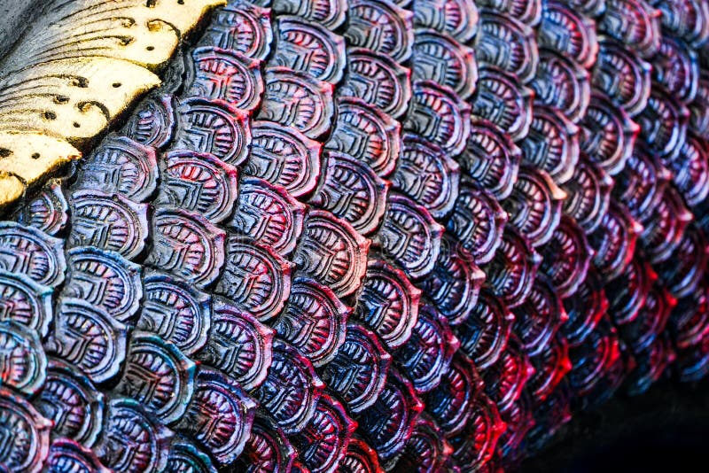 Close Up King of Snake Statue Skin Stock Photo - Image of ancient ...