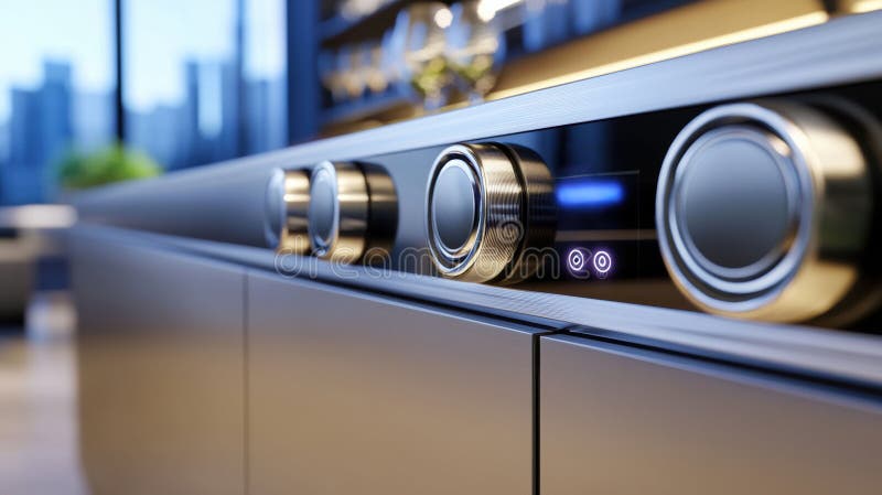 A Close Up of a Kitchen Counter with Four Buttons on it, AI Stock Image ...