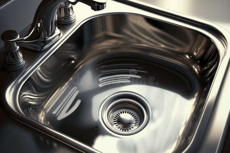 Close up of a Kitchen Sink stock image. Image of contemporary - 268367053