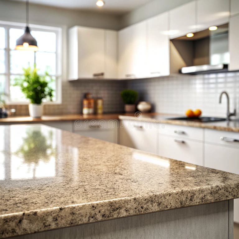 Close-up of Kitchen Worktop Texture with Copy Space Stock Illustration ...