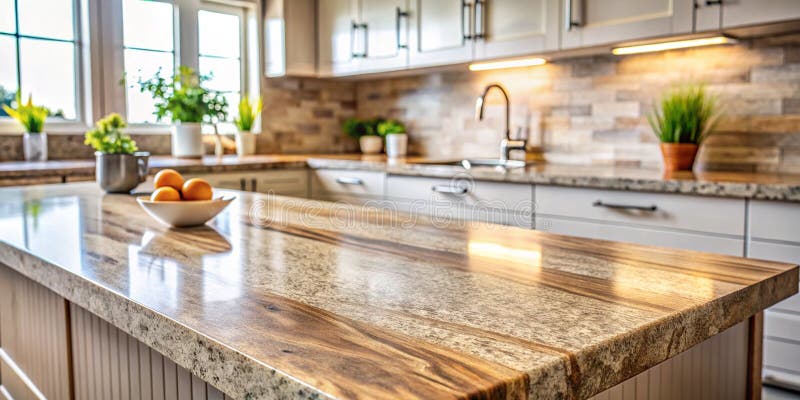 Close-up of Kitchen Worktop Texture with Copy Space Stock Illustration ...