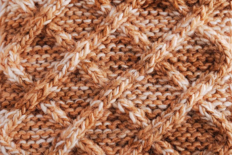 Close-up of Knitted Cloth with Geometrical Pattern Stock Photo - Image ...