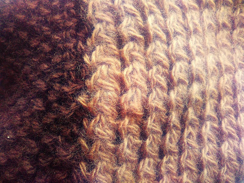 A Close-up Knitting of Furry Wool Stock Photo - Image of bicolor ...