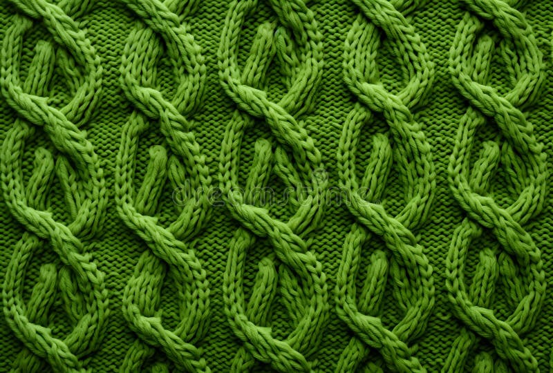 Intricate Green Cable Knit Texture Stock Illustration - Illustration of ...