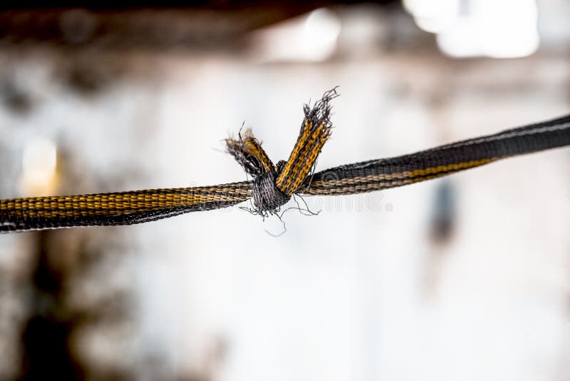 Close Up of Knot on the Old Cloth Washing Line. Stock Image - Image of ...