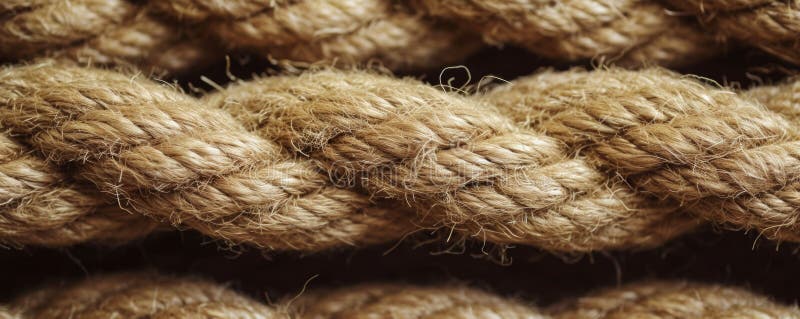 Close-Up of Rope on Black Background Stock Image - Image of strands ...