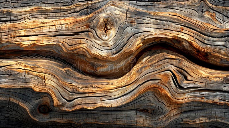 Close-up of Knotted Wood Grain Stock Illustration - Illustration of ...