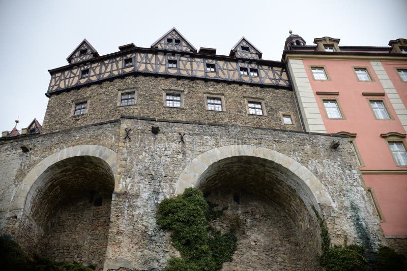 Close Up on Ksiaz Castle Side Wall Editorial Photography - Image of ...