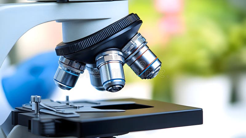 Microscope Close-Up stock illustration. Illustration of science - 386230771