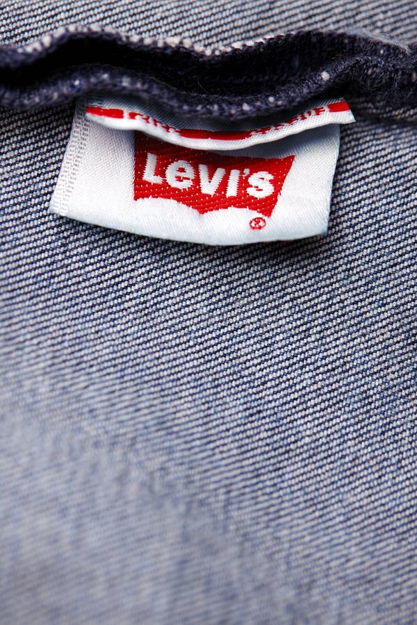 Close Up of the of the Label of New LEVI S 501 Jeans on the Inside ...