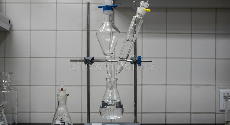 Laboratory Glassware Setup for Chemical Experiment: Precision and ...