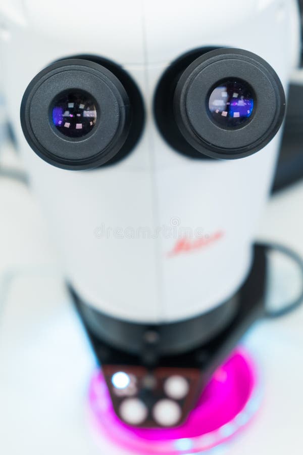 Close Up Laboratory Microscope To Analyze the Sample Stock Image ...