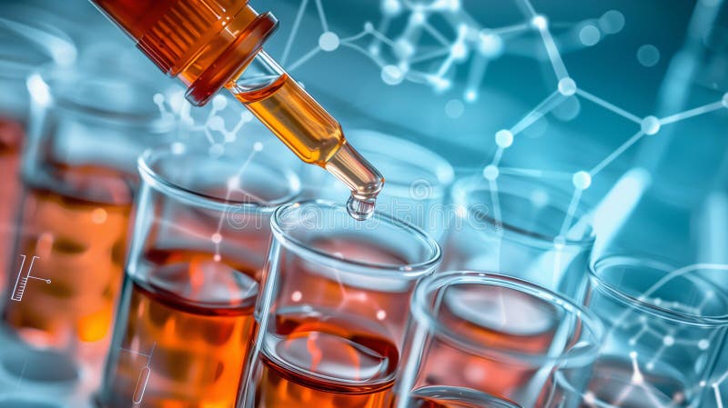 Close-up of Laboratory Pipette Dispensing Serum Samples Stock ...